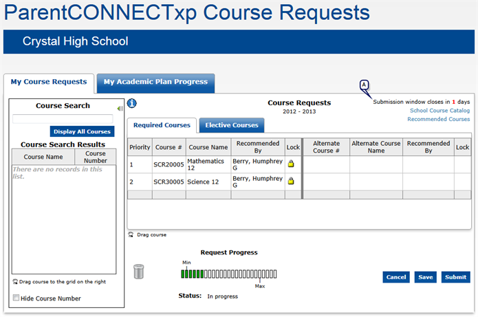 How much time do I have to make my course requests?